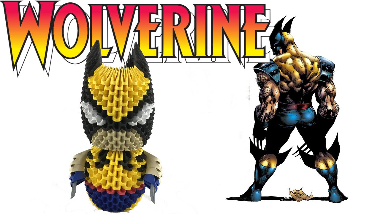 3D Origami Wolverine tutorial