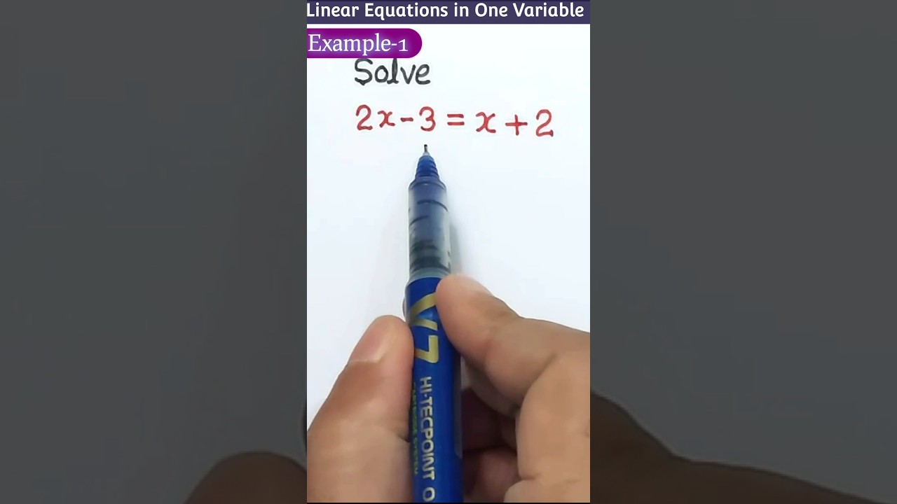 Class 8 Maths chapter 2 Example 1 how  solve linear equation in one variable #shorts #8th #trending