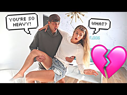 You're "HEAVY" PRANK On FIANCE! *EPIC REACTION*