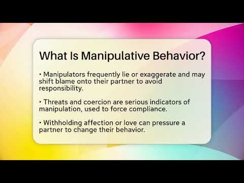What Is Manipulative Behavior? - The Love Workshop