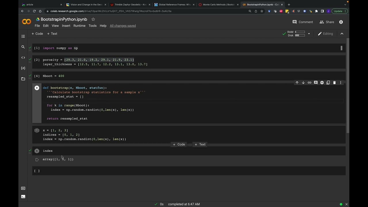 Bootstrapping Statistics using Python