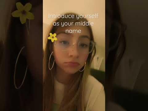 Introduce yourself as your middle name #middle #name #shorts