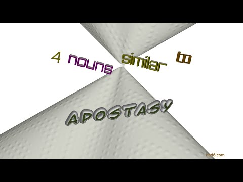 apostasy - 4 nouns which mean apostasy (sentence examples)