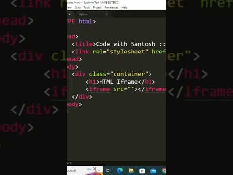 HTML iframe #html #shorts #iframe #htmltutorial #htmlvideo