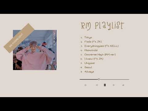 RM Of BTS (김남준) Soft/Chill Playlist | Solo & Cover Songs [ study, relax, sleep ]