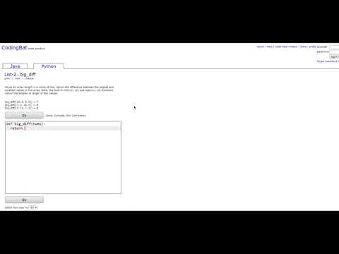 List-2 (big_diff) Python Tutorial || Codingbat.com