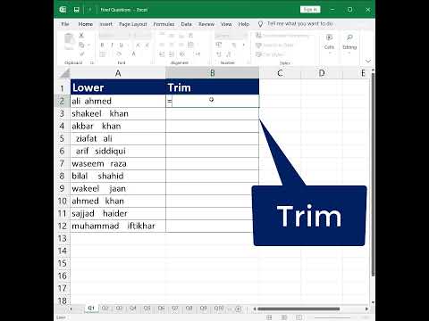 Trim Function in Excel #short