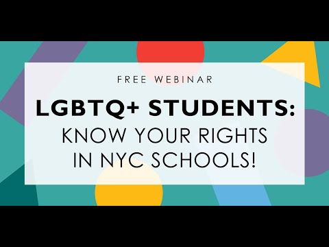 {WEBINAR} LGBTQ+ Students: Know Your Rights in NYC Schools!