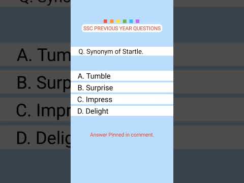 Synonym of Startle || SSC English Best Vocab ||Previous year question #shorts #motivation #Vocab