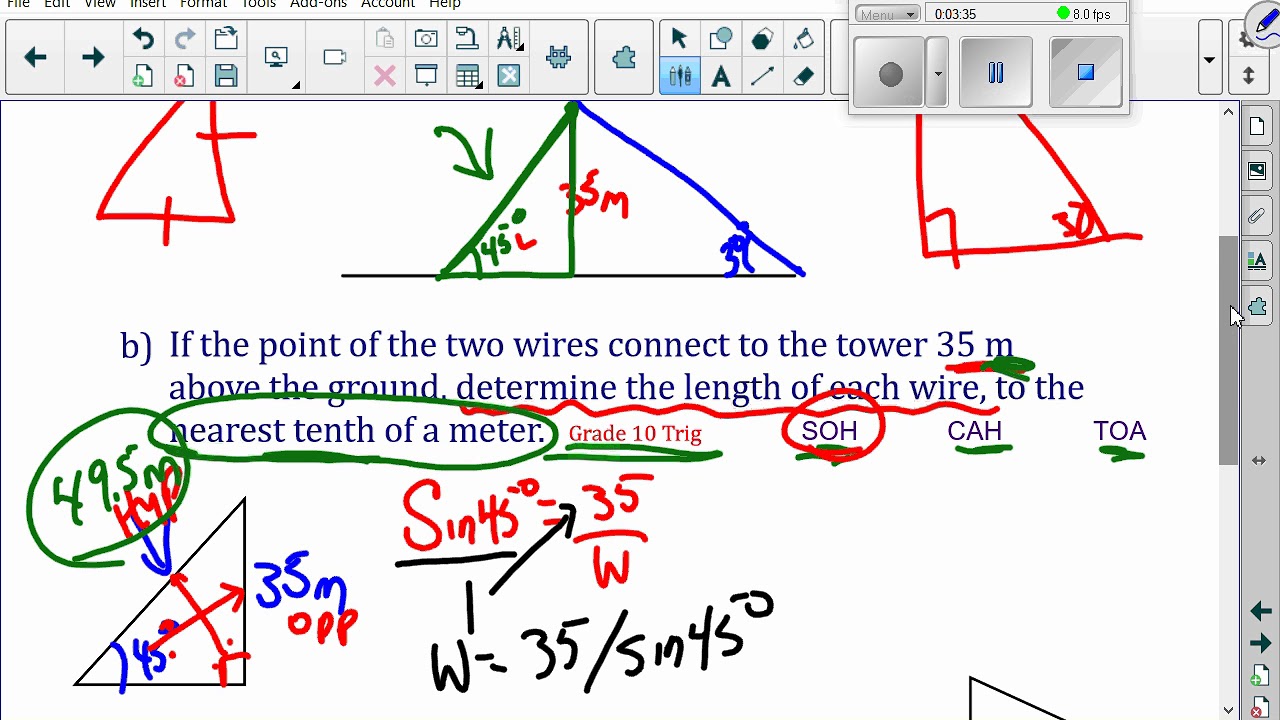 Unit 2 1 6 Using Special Triangles to Solve a Practical Application Question
