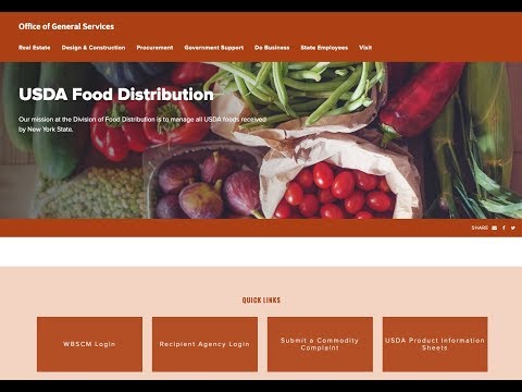 USDA Food Distribution Value of Commodities Received