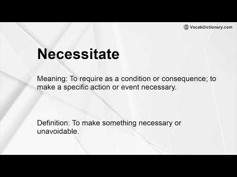 Necessitate Meaning