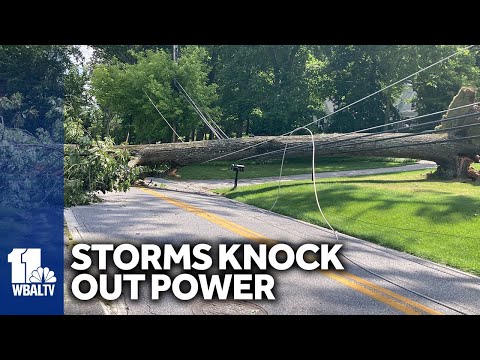 Thousands without power after storms, BGE works to fix outages