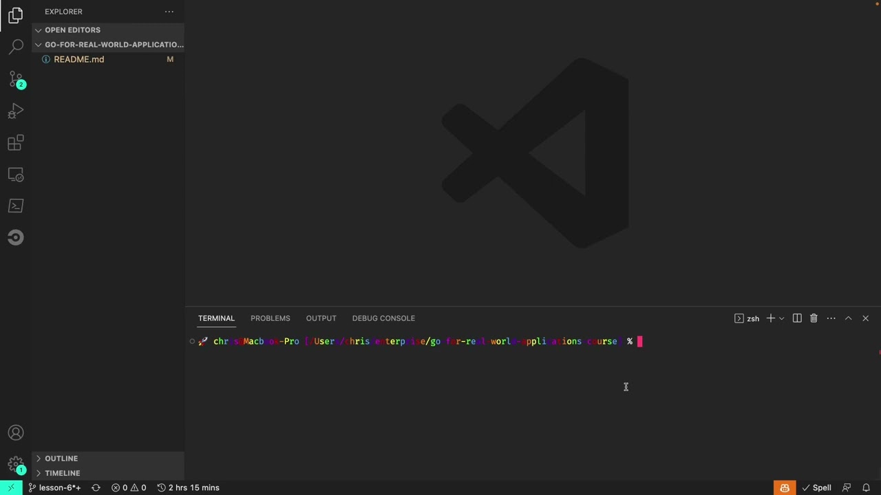 Go Applications - Lesson 6: Scaffolding the Project