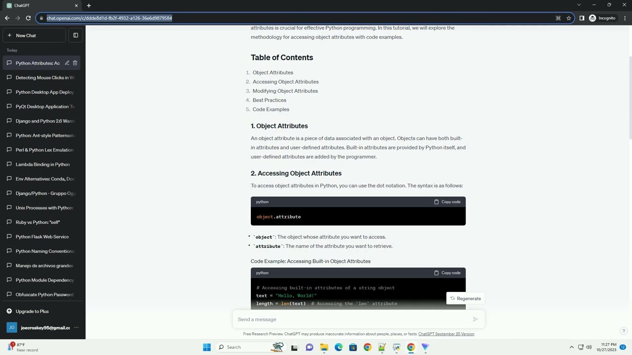 Python object attributes methodology for access