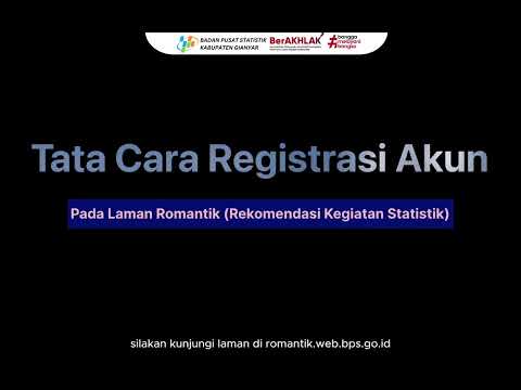 Tata Cara Registrasi Akun Pada Laman Romantik (Rekomendasi Kegiatan Statistik)