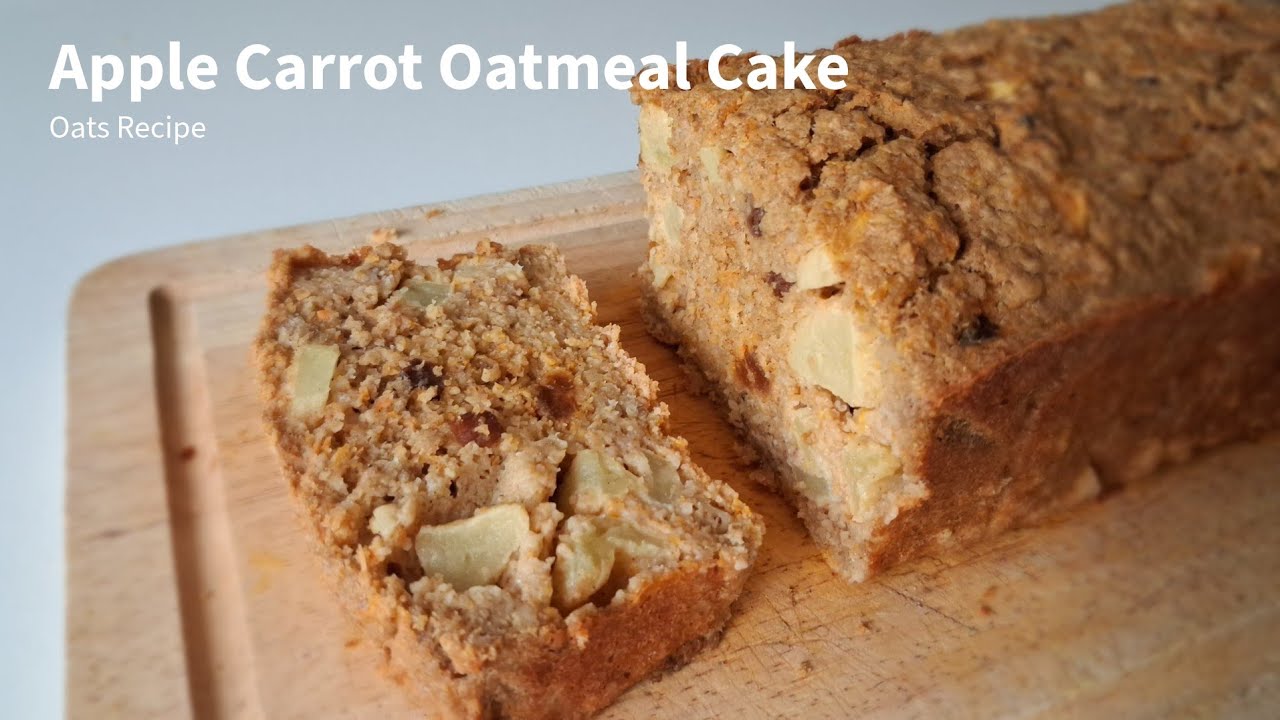 Healthy Apple Carrot Oatmeal Cake