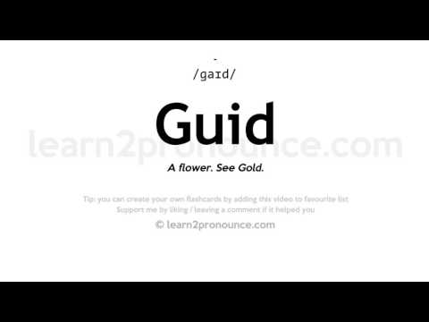 Pronunciation of Guid | Definition of Guid