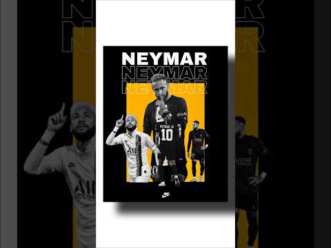 CREATIVE POSTER DESIGN of Neymar Jr| design| football player| neymar JR