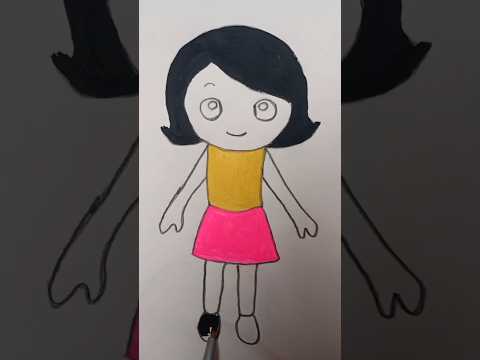 Barbie Girl | #art #drawing #coloring #kidsart #satisfying #kids #shorts #barbie