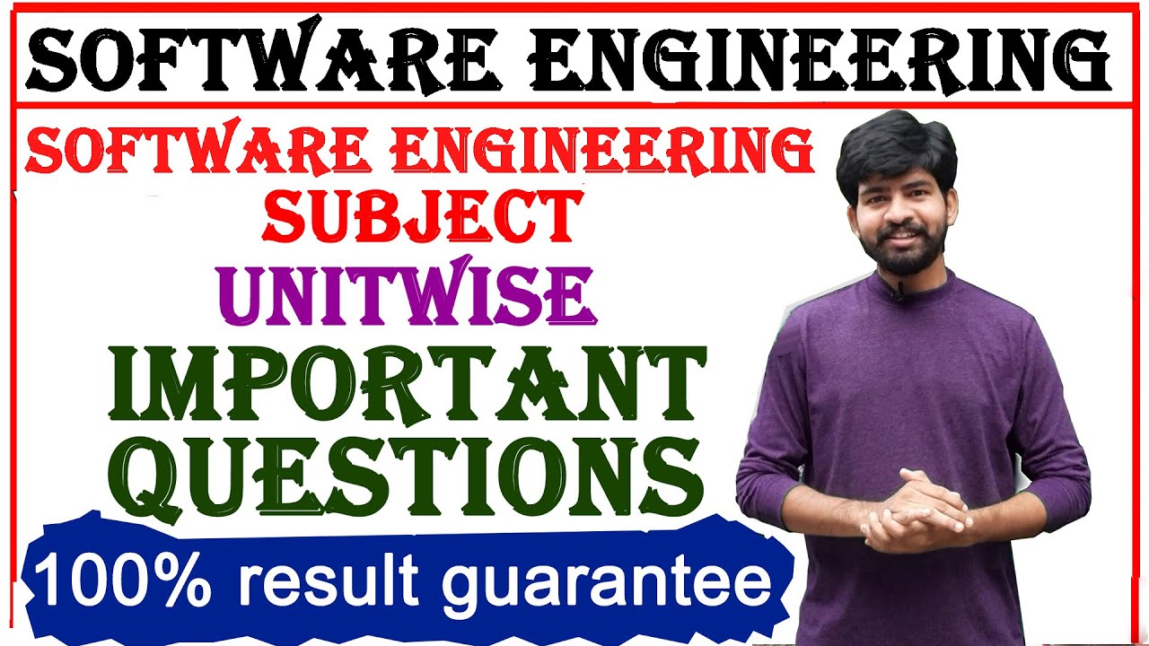 software engineering subject unit wise important questions | jntuh r18 SE important questions