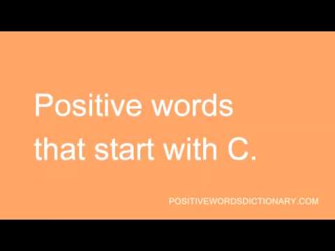 Positive words That Start with C | Positive words starting with C