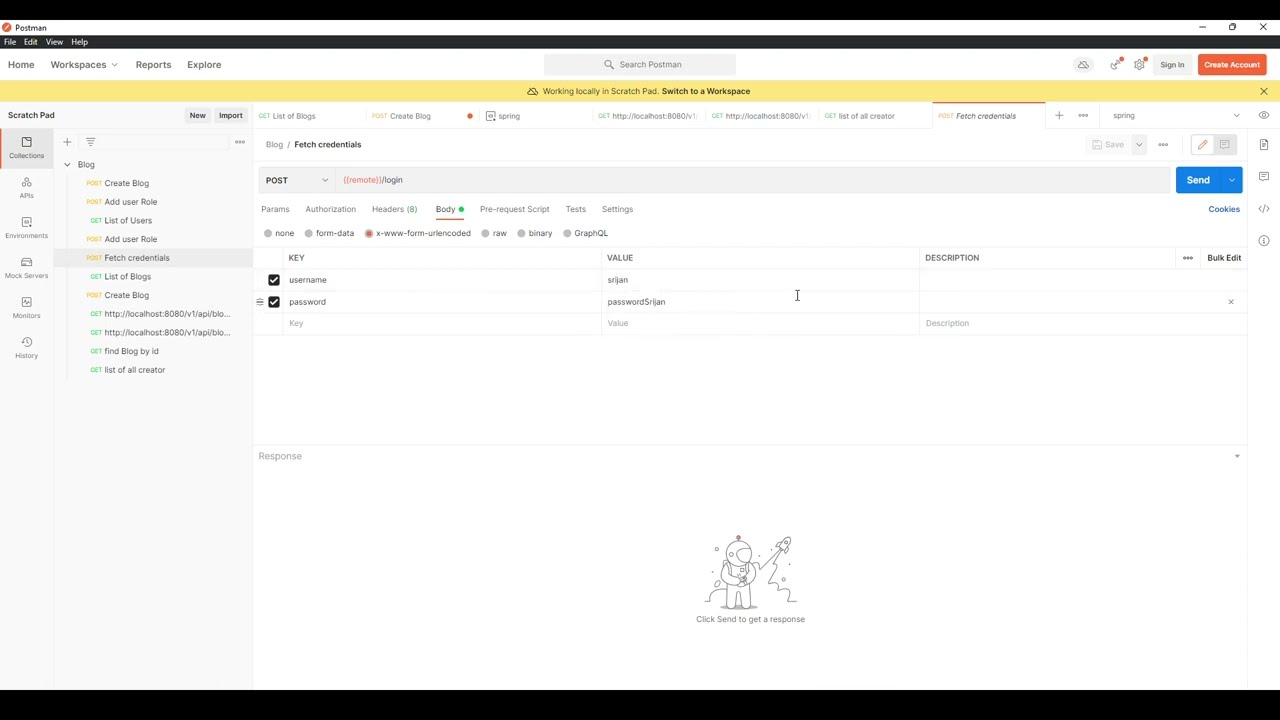 Blog App backend using Spring Boot