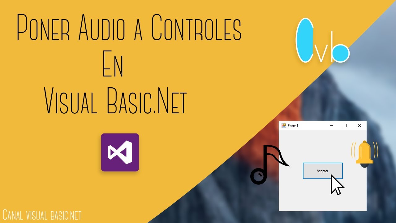Como poner audio a los controles en visual basic.net
