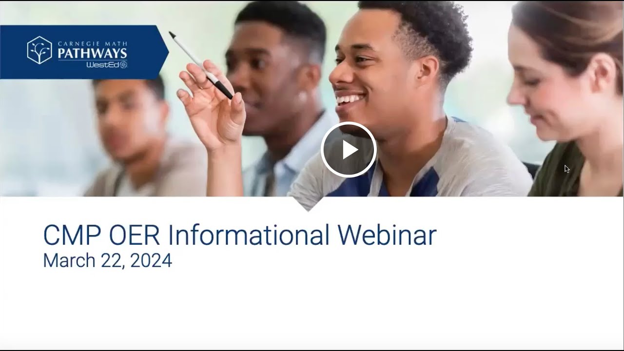 We're Going OER: Carnegie Math Pathways Informational Webinar