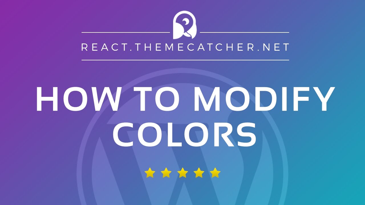 React WordPress - How to modify theme colors via the options panel