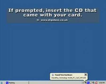 Installing a PCMCIA WiFi card in a laptop computer