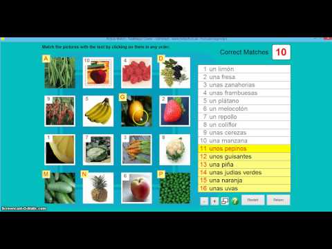 Spanish de compras - shopping - fruit and veg part 1