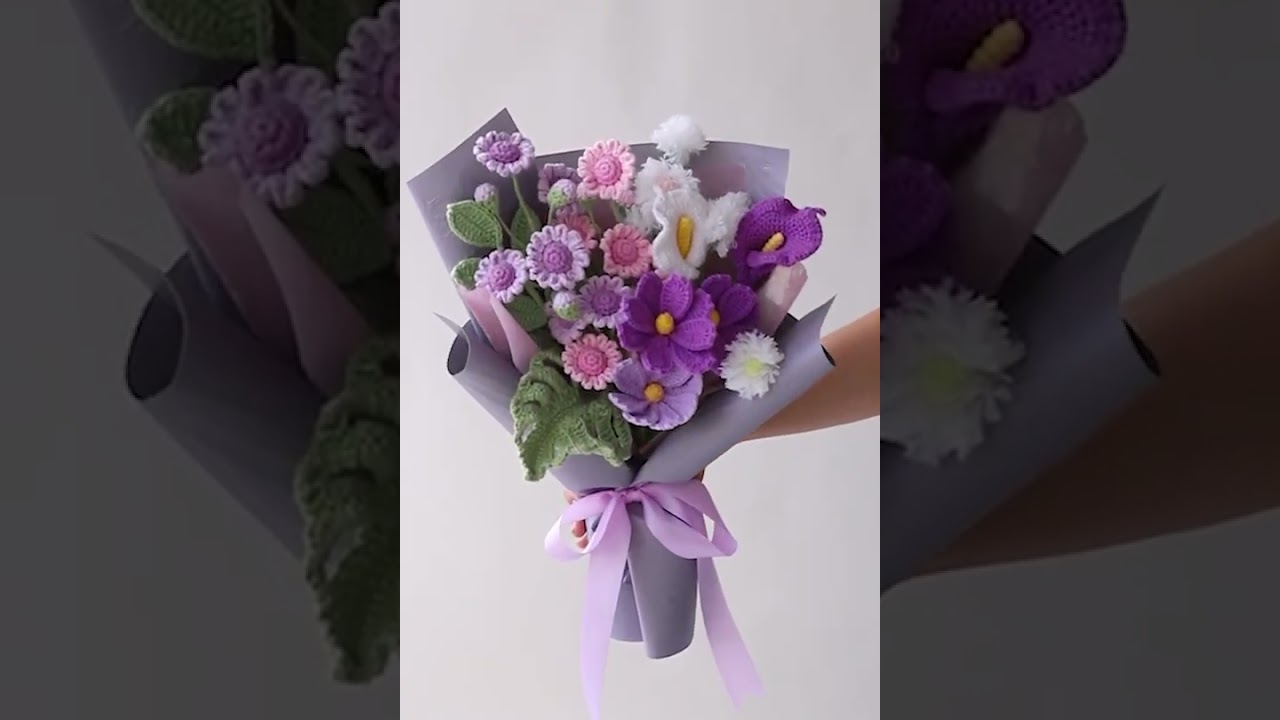 Crochet Flower Bouquet for Sale #crochetflower