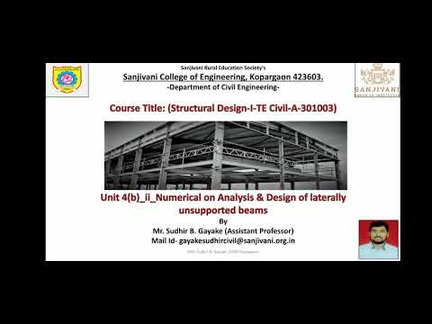 Lect No 36 Design of laterally unsupported beams