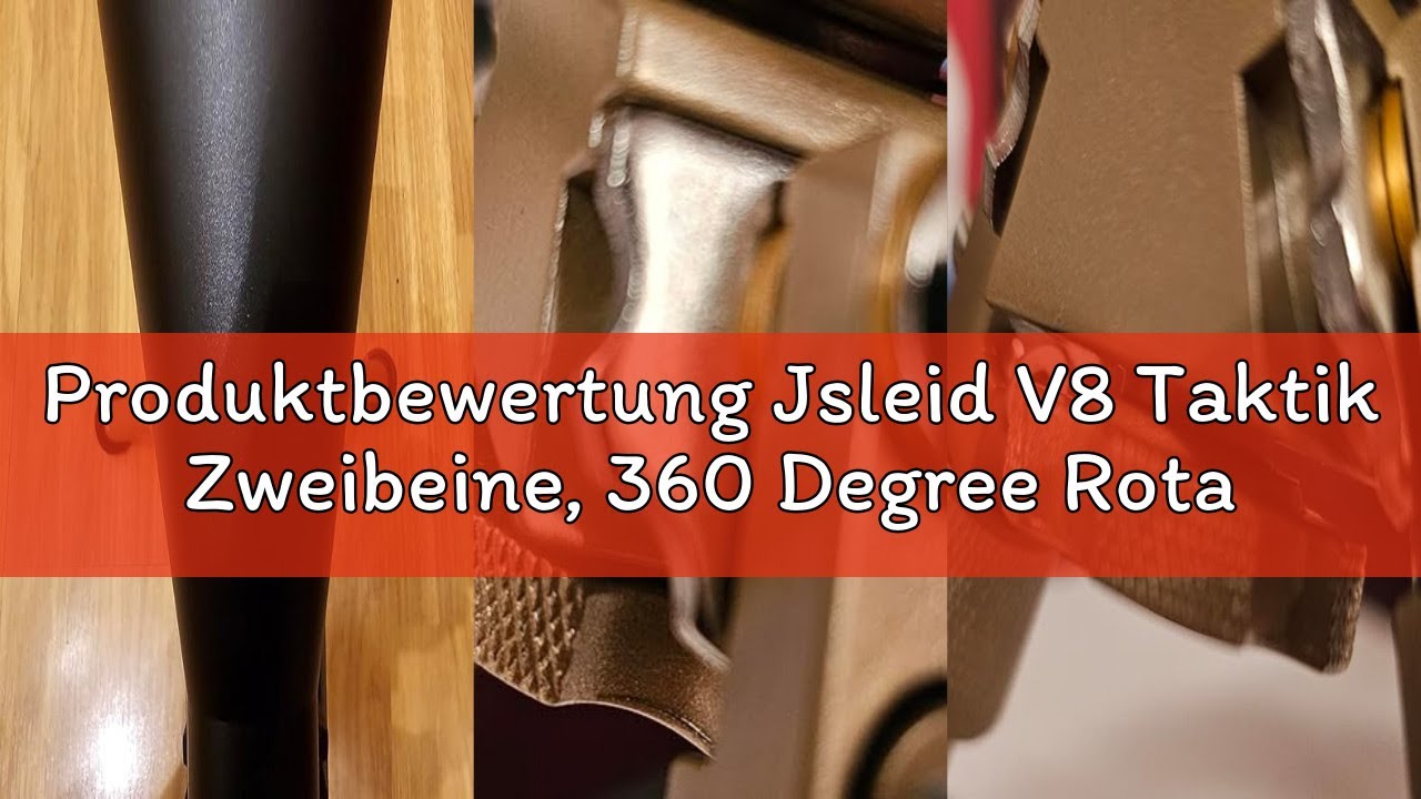 Produktbewertung Jsleid V8 Taktik Zweibeine, 360 Degree Rotation Aluminum Alloy Bipod, 6,5 Zoll–9,5