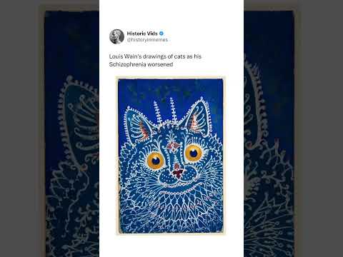 Louis Wain, an English artist born in 1860, gained fame for his trippy illustrations of cats.
