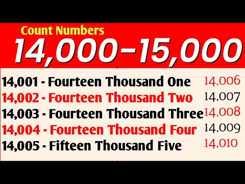 14001 To 15000 Numbers in words in English || 14000 - 15000 English numbers with spelling