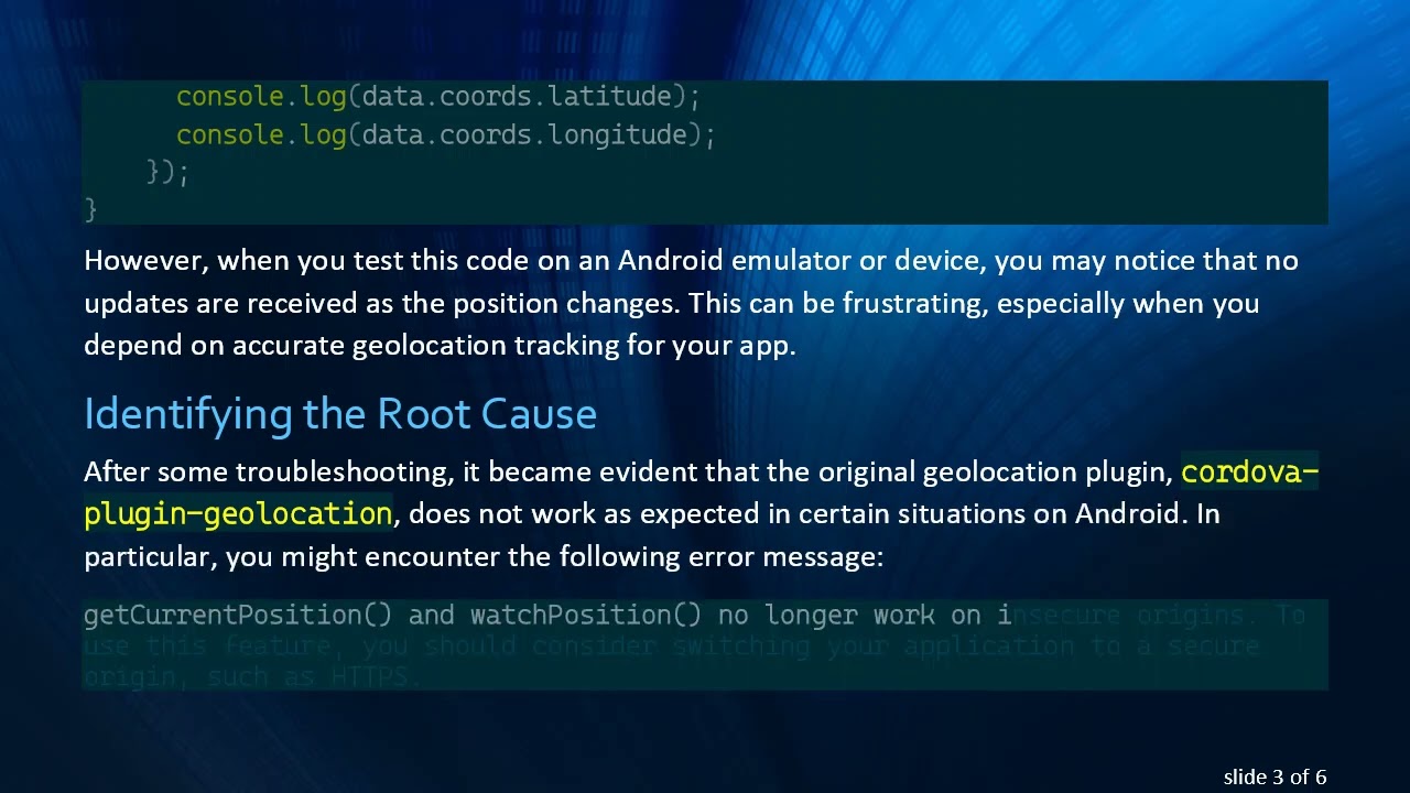 How to Fix Ionic Native Google Map Geolocation WatchPosition Issues on Android