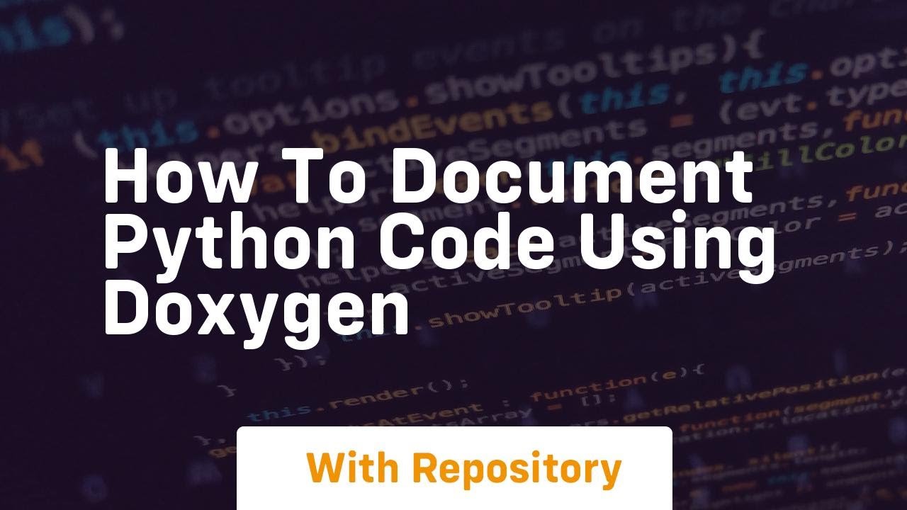 How to document Python code using Doxygen