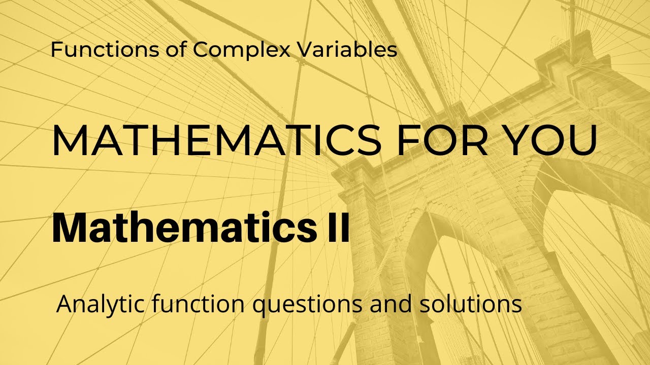 Analytic function questions and solutions | Unit 4 | M2