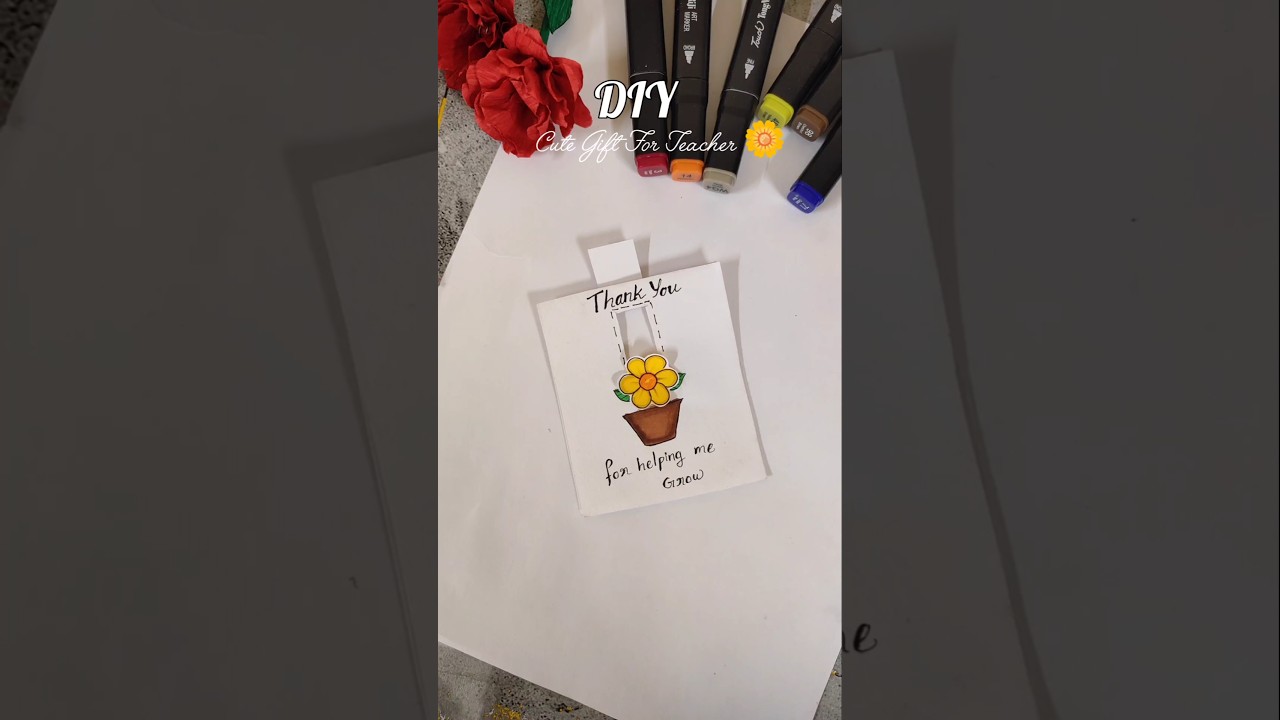 Teachers Appreciation Week Card Idea 🌼🦋#diy #cardcreations # #teachersday