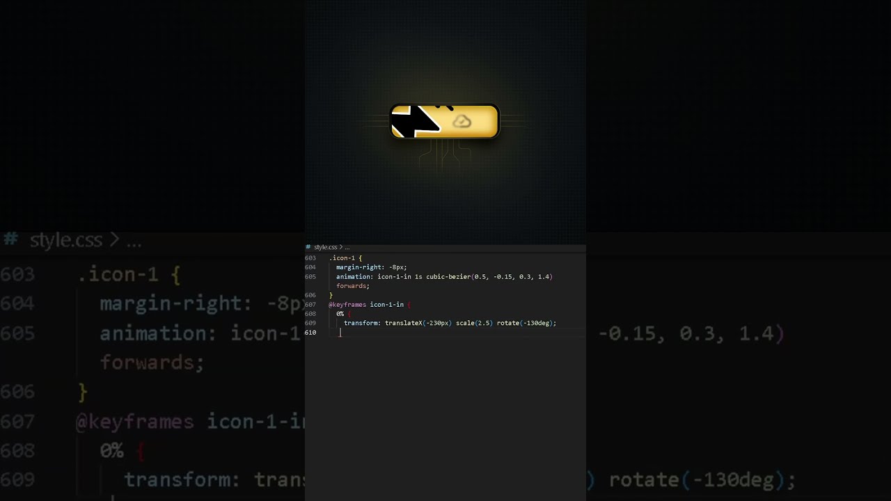 Animated Button in CSS😍#programming #coding #css #htmlcss #shorts #trending #html #animation #design