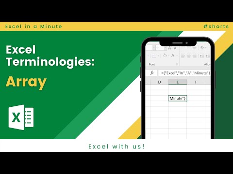WHAT IS AN ARRAY IN EXCEL? #shor