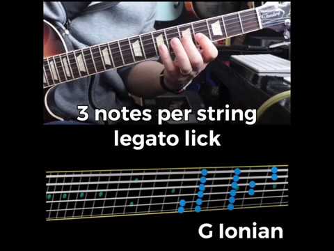 3 notes per string modes and a legato lick