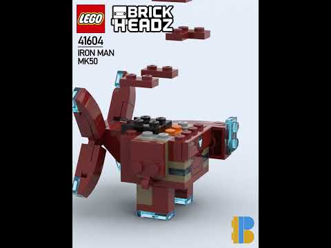 LEGO Brickheadz #41604 Iron Man MK50 Satisfying Building Animation乐高方头仔钢铁侠拼搭动画#shorts #lego #ironman