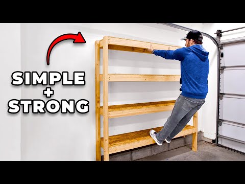 Easy 2x4 Garage Shelves | DIY Storage