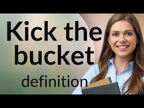 Kick the bucket ā meaning of KICK THE BUCKET
