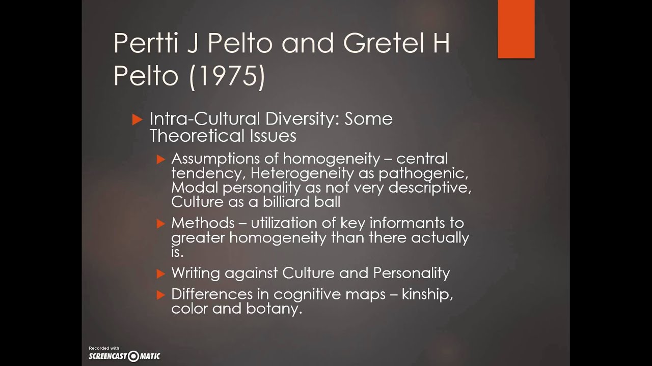 Ethnoscience and Cognitive Anthropology