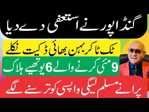 گنڈاپور کا استعفی ! ٹک ٹاکر ڈکیت نکلے ! نو مئی کرنے ہلاک ! پرانے مسلم لیگیوں کی واپسی
