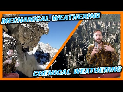 what is WEATHERING? - Mechanical weathering and chemical weathering explained